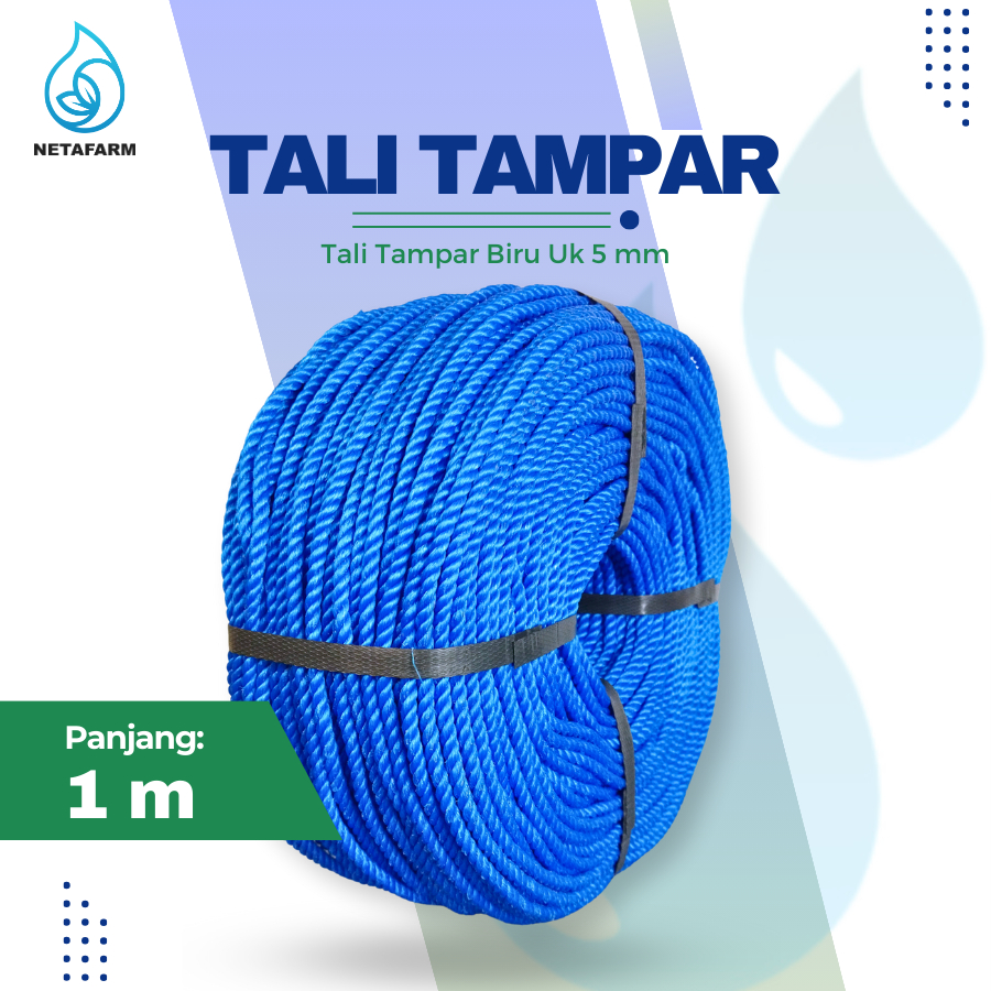 Jual TALI TAMPAR BIRU UK 5 MM - 1 M | Shopee Indonesia