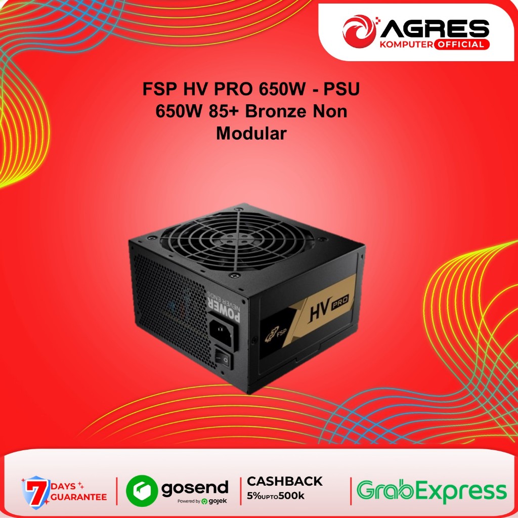 Jual FSP PSU HV PRO 650W 85+ BRONZE BLACK PSU POWER SUPPLY NON MODULAR ...
