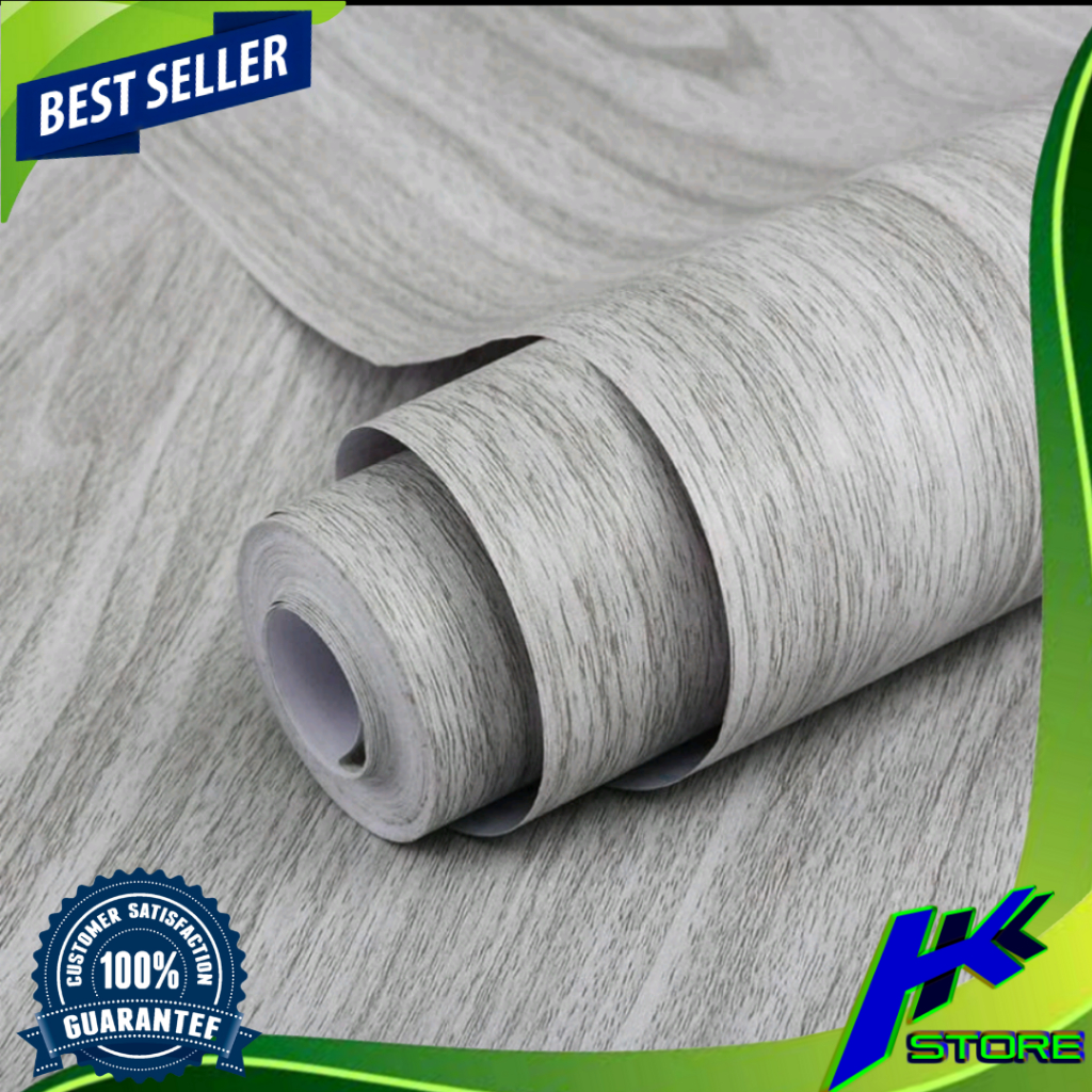 Jual Wallpaper Dinding Motif Kayu 45cm x 5m Jati Abu Wallpaper Sticker ...