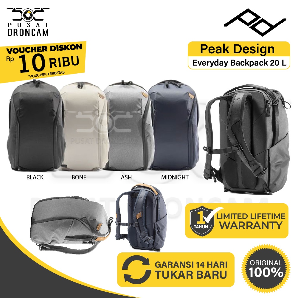 Jual Peak Design Everyday Backpack 15L 20L ZIP V2 / Everyday Backpack ...