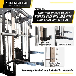 Jual All In 1 Trainer STRENGTHBAE Power Rack Smith Machine Cable ...