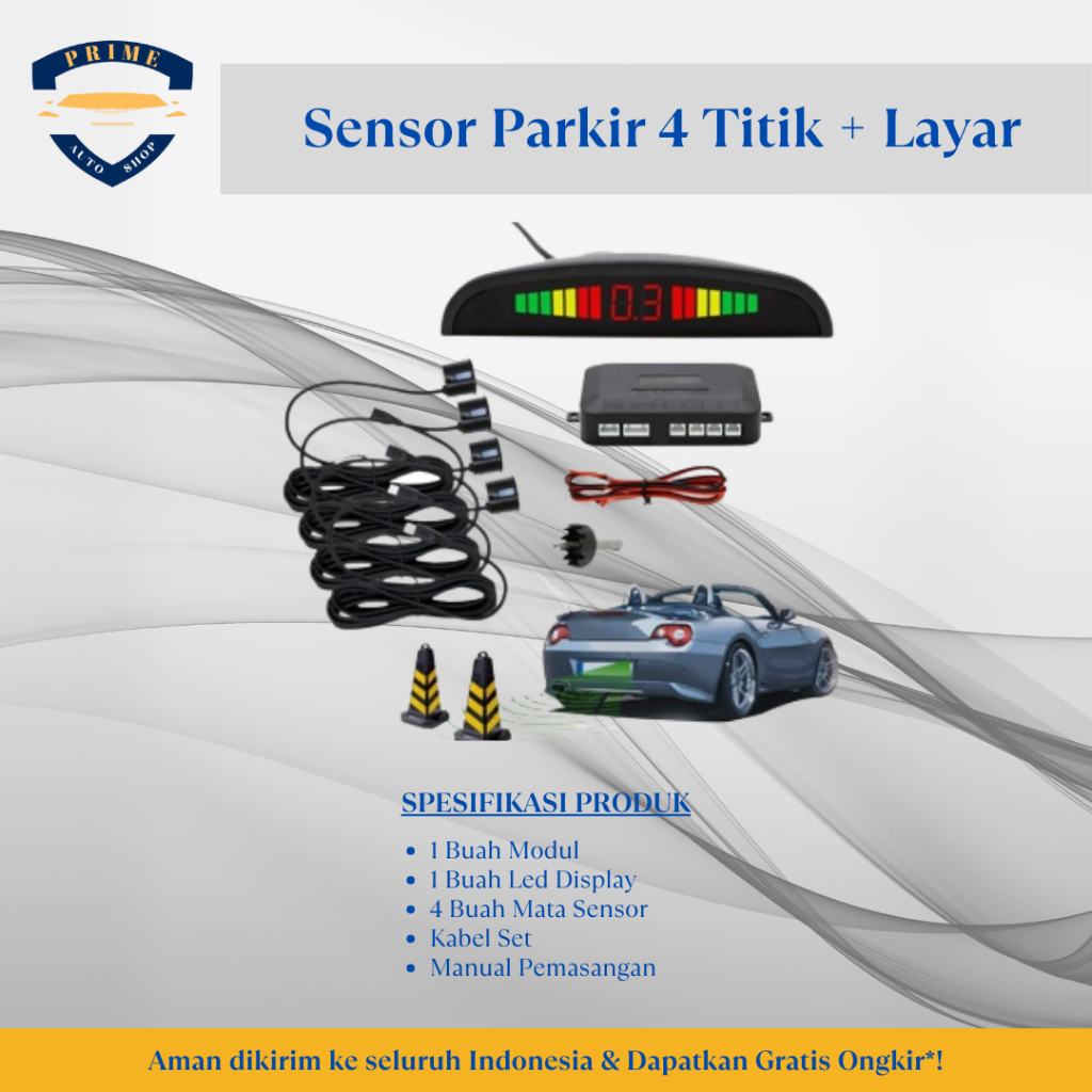 Jual Sensor Parkir Mobil 4 Titik / Sensor Mundur 4 Titik | Shopee Indonesia