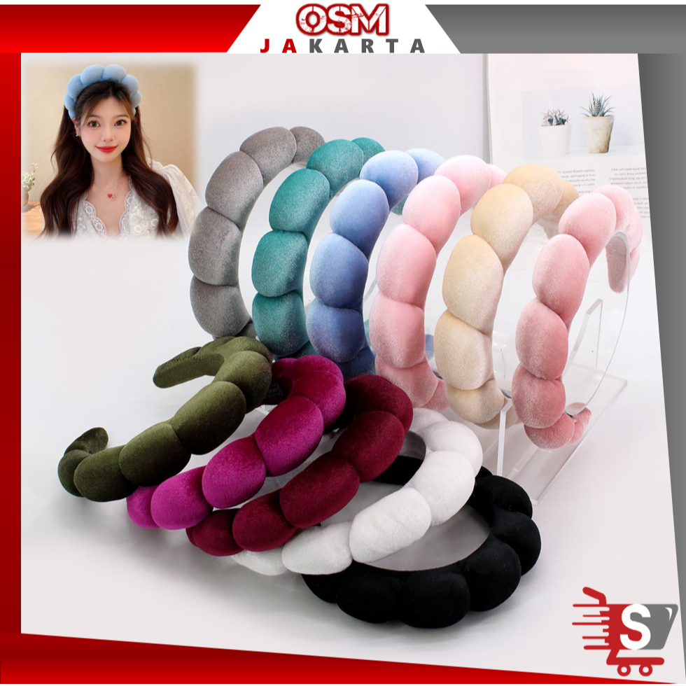Jual OSM JKT F6224 Bando Shell Busa Tebal / Korean Fluffy Head Band ...