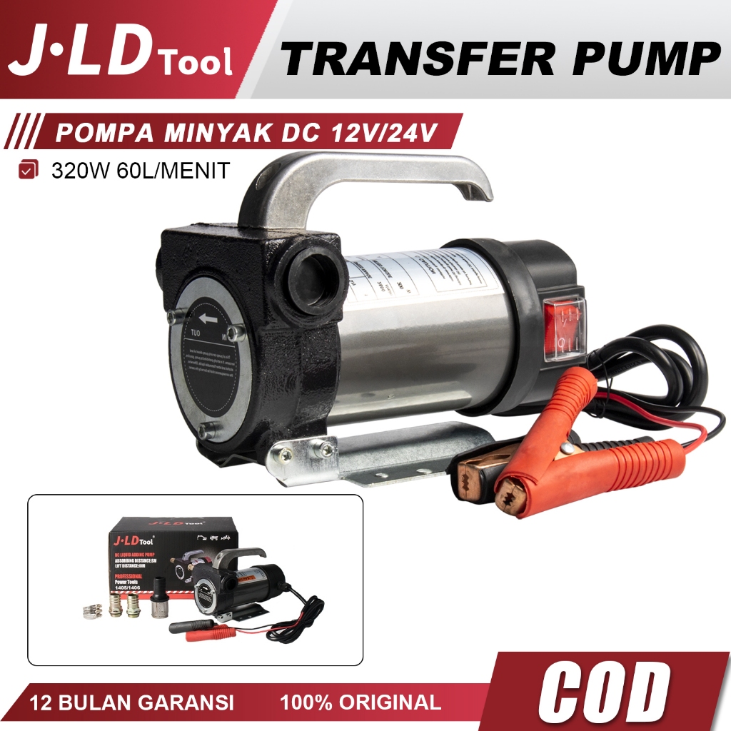 Jual JLD Pompa Minyak DC 12V/24V Electrik Diesel Transfer Pump 60 L ...