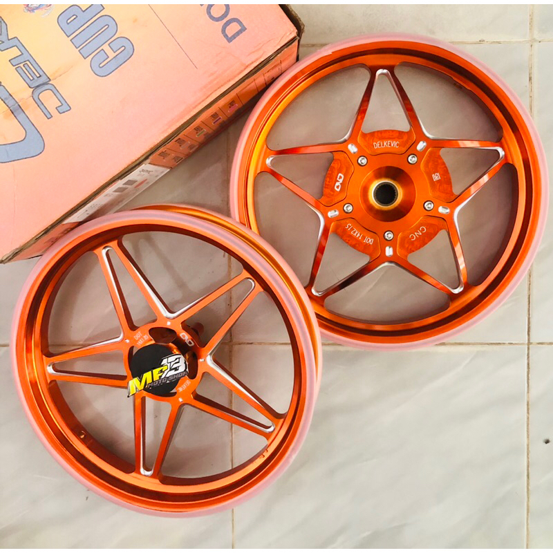 Jual VELG DELKEVIC CNC TIPE X1 BINTANG VARIO 125/150/160CBS ORANGE ...