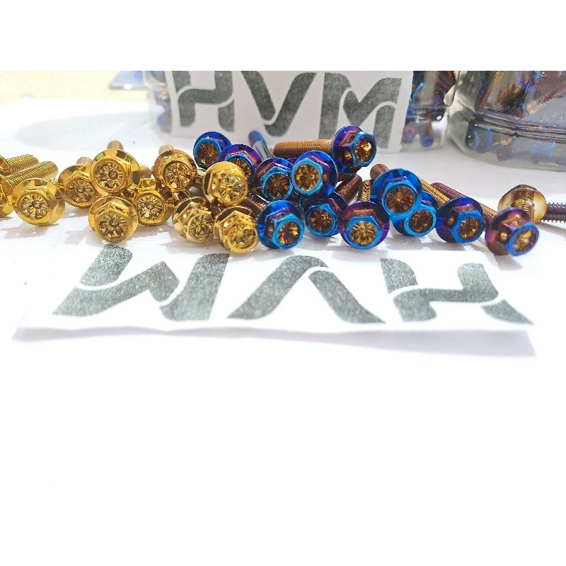 Jual Baut probolt gold flower m6 x 1,5 sampai 5,0 cm drat 10 panjang heng 15 20 25 30 35 40 45 ...