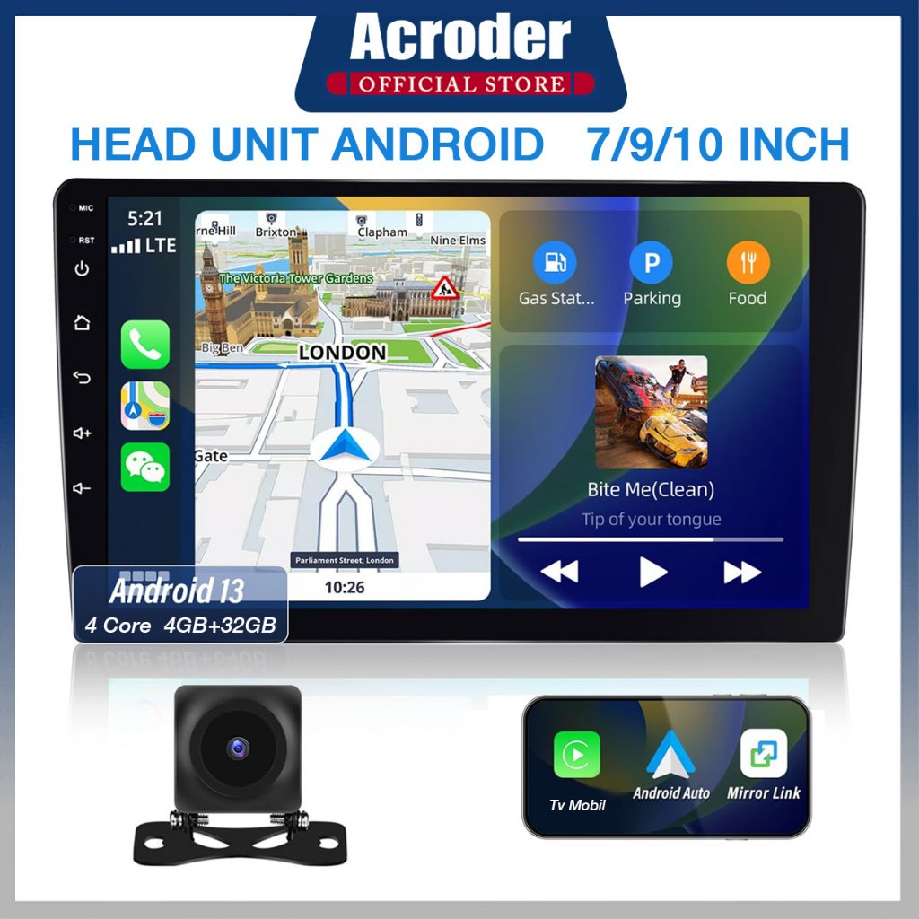 Jual 【Ada Kipas Pendingin】Acroder Head Unit Android 13 4G+32G/64G IPS Screen 7/9/10 Inch ...