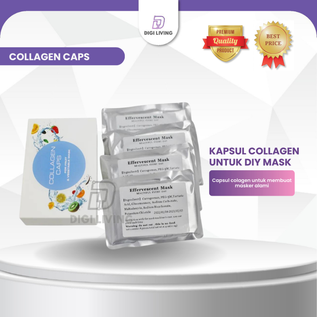 Jual Digiliving - Kapsul Collagen untuk DIY Mask Maker - Collagen Caps ...