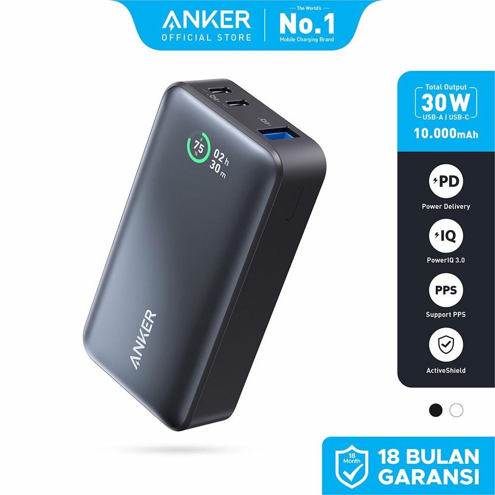 Jual PowerBank Anker 533 PowerCore 10.000 mAh PD 30W-A1256 | Shopee Indonesia