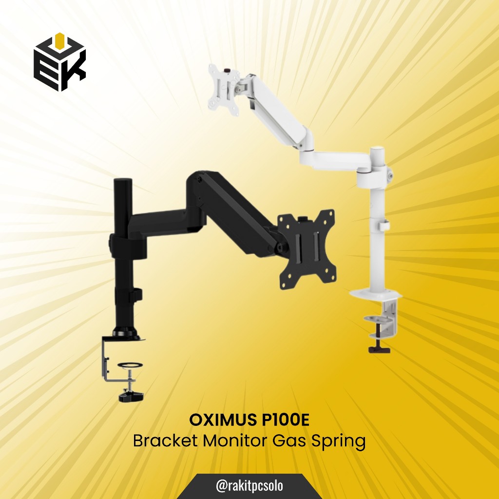 Jual Bracket Monitor Deskmount Gas Spring Oximus P100e Tilt Swivel ...