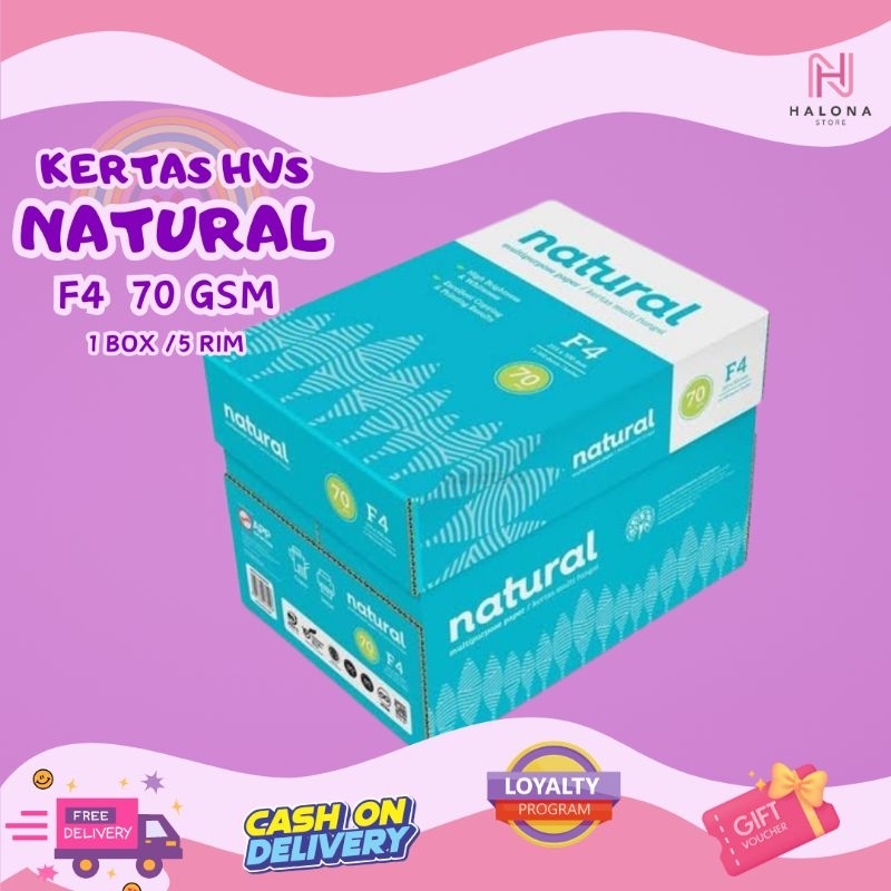 Jual [1 BOX] Kertas HVS F4 Natural 70 GSM isi 5 Rim | Shopee Indonesia