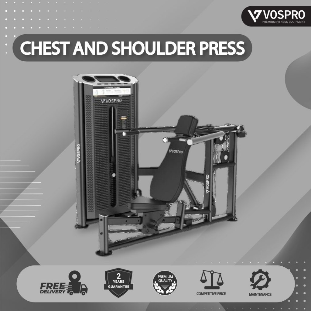 Jual VOSPRO CHEST & SHOULDER Press Machine Alat latihan dada bahu ...