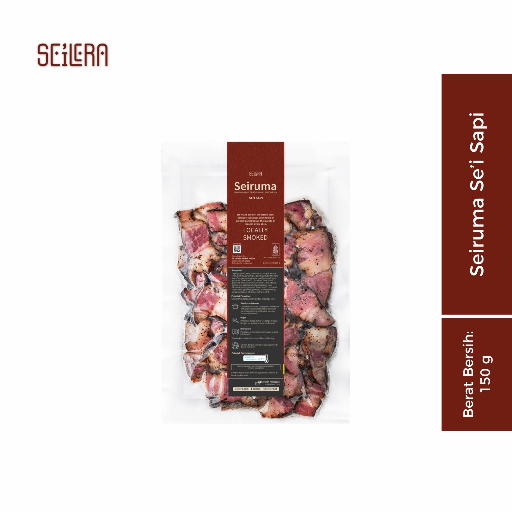 Jual SEIRUMA 150 gr - Sei Sapi / Daging Asap + Sambal Luat by Seilera ...