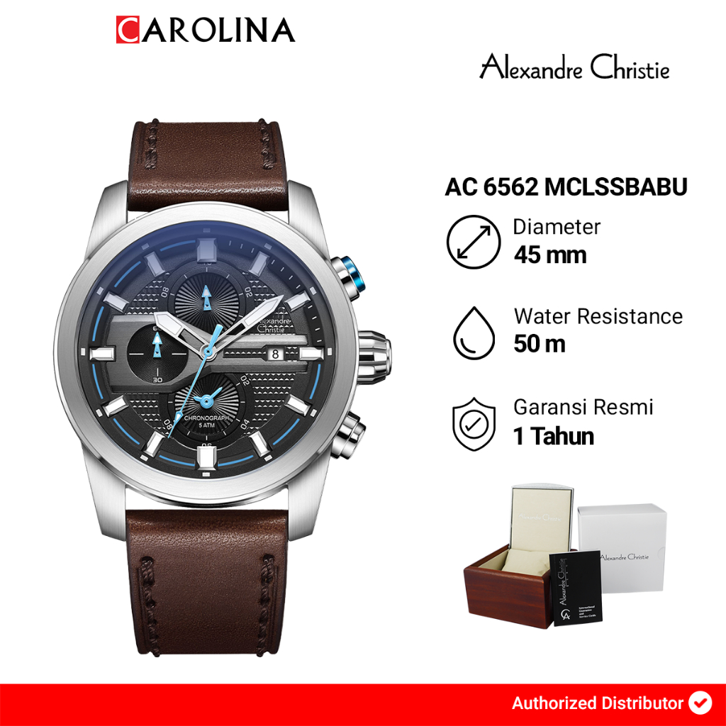 Jual Jam Tangan Pria Alexandre Christie Chronograph AC 6562 MCLSSBABU ...