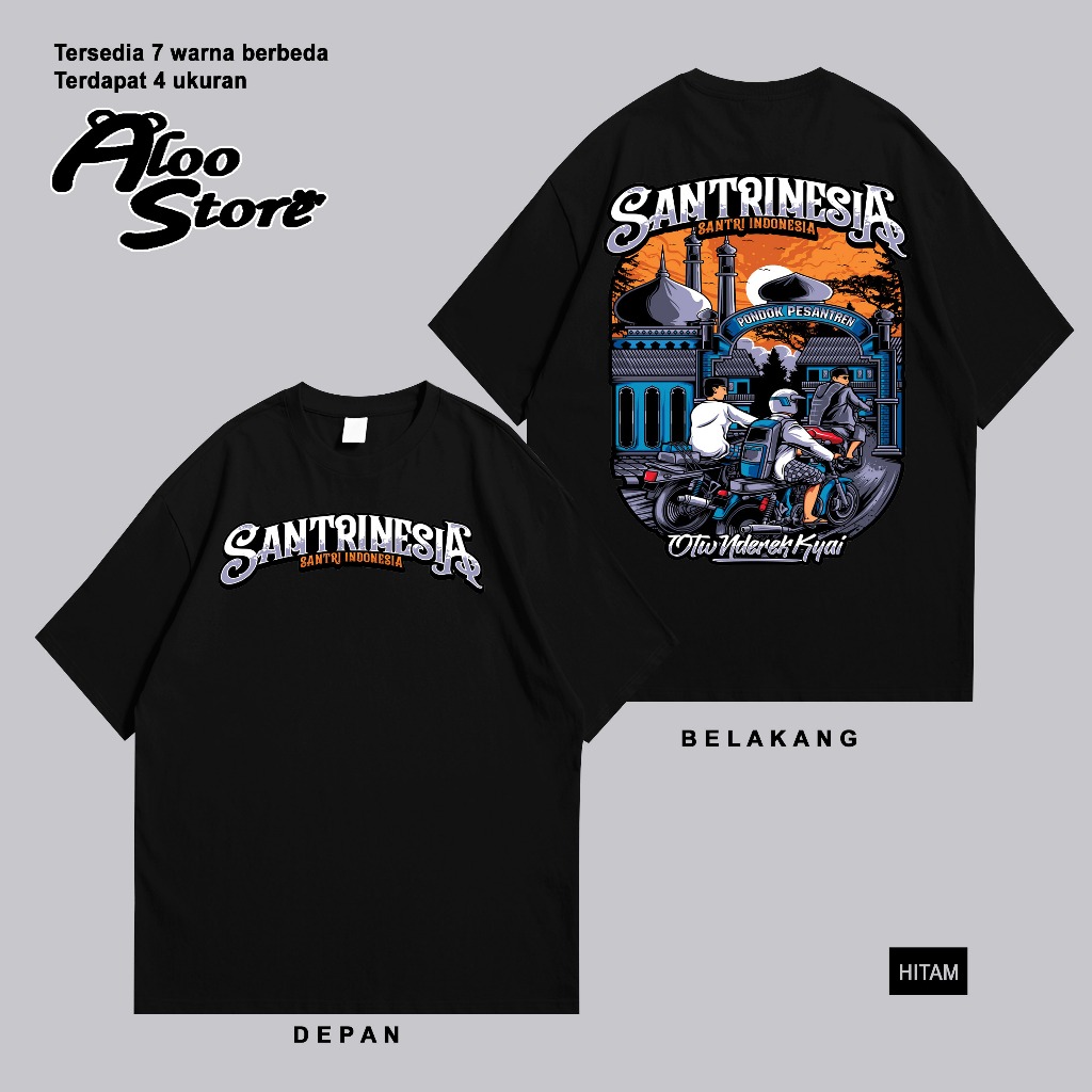 Jual Kaos Baju Santrinesia Santri Keren Nyantri Salafy Kaos Santri ...