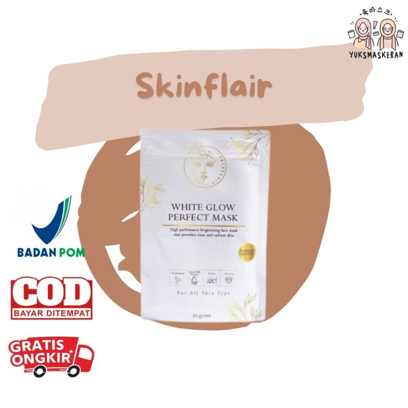 Jual SKINFLAIR WHITE GLOW PERFECT MASK 50g | Shopee Indonesia
