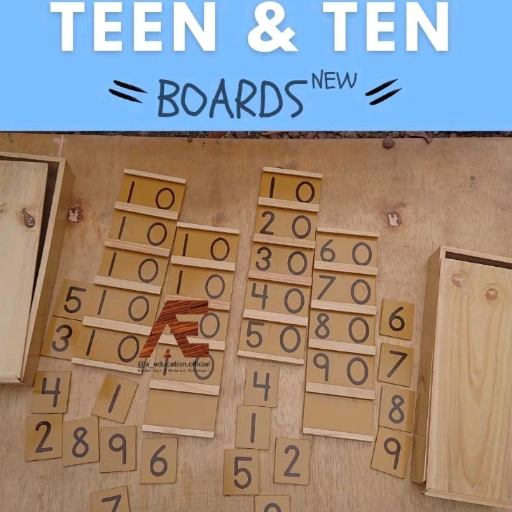 Jual Montessori Seguin A B Montessori seguin Board Teen and Ten tanpa ...
