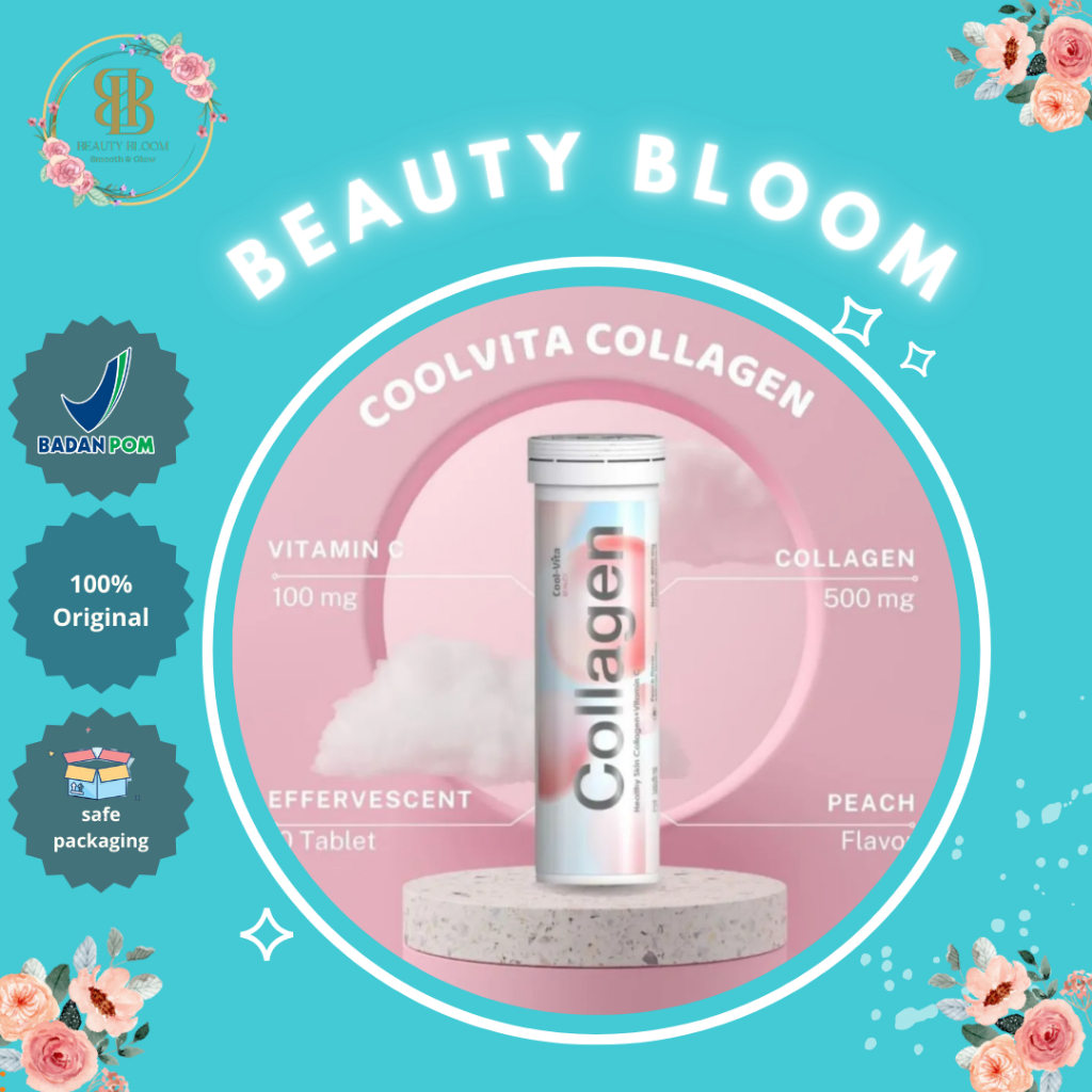 Jual Coolvita Spesial Cerah Bersinar 30 Hari Collagen Effervescent Rasa Peach Untuk Kulit ...