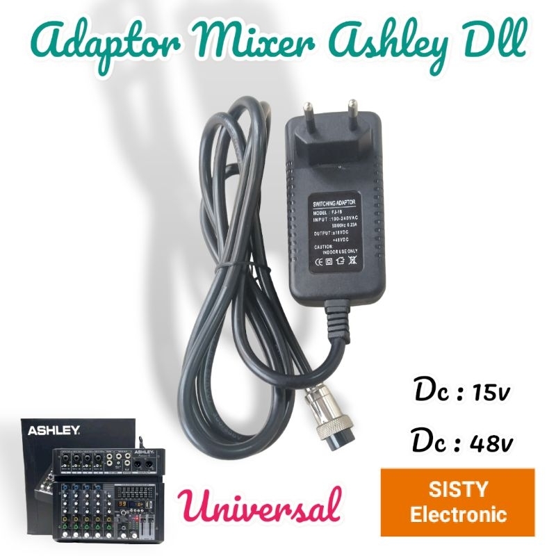 Jual Adaptor Mixer Switching Mixer 4 Pin Multi Out put DC 15V Dc 48V ...