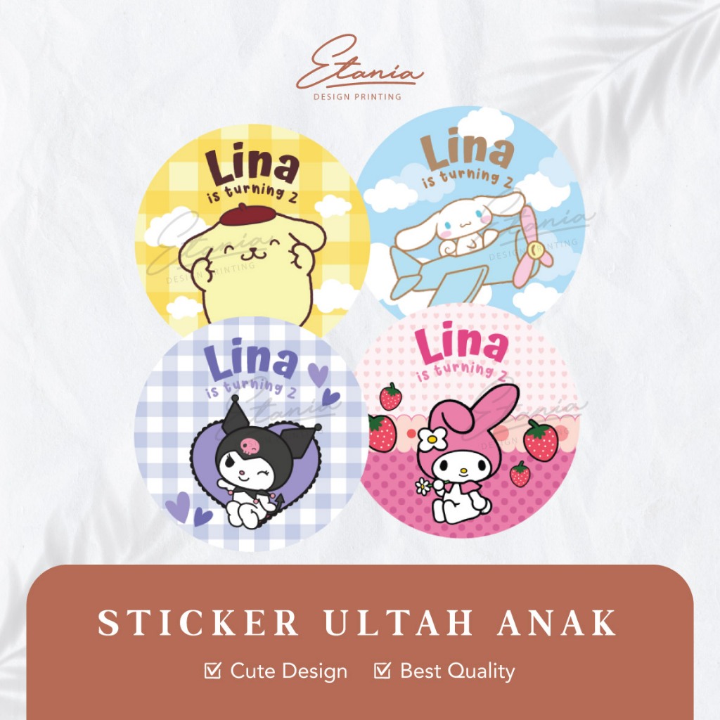 Jual Sticker Ulang Tahun Anak Sticker Bento Birthday Anak souvenir ...
