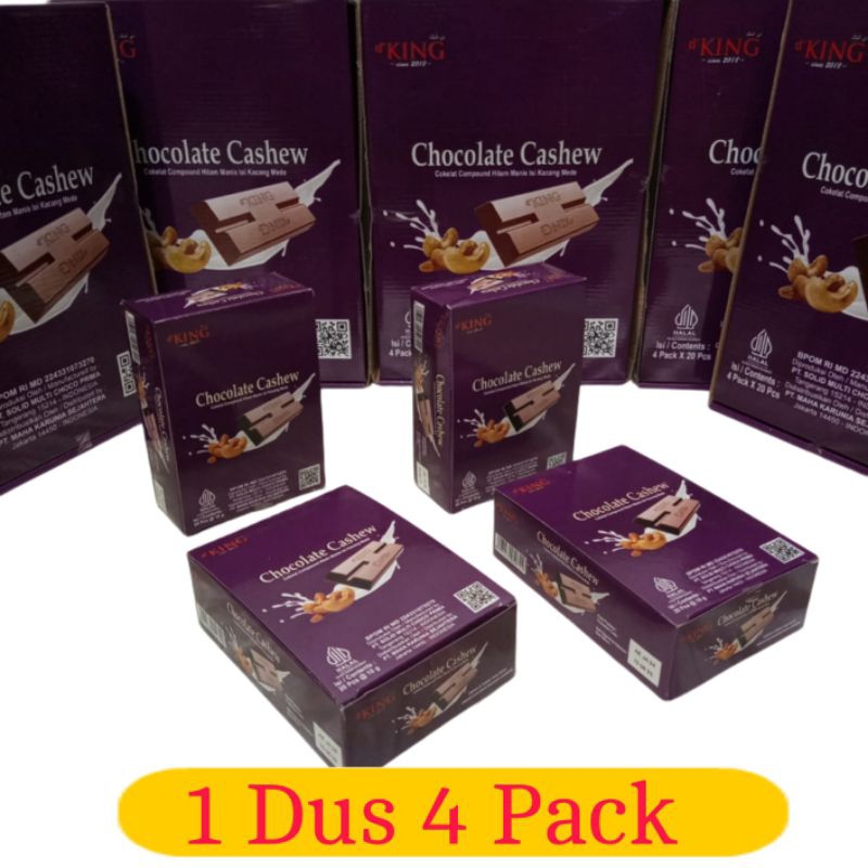 Jual Cokelat 1 dus isi 4 pack Coklat Cashew d'KING | Shopee Indonesia