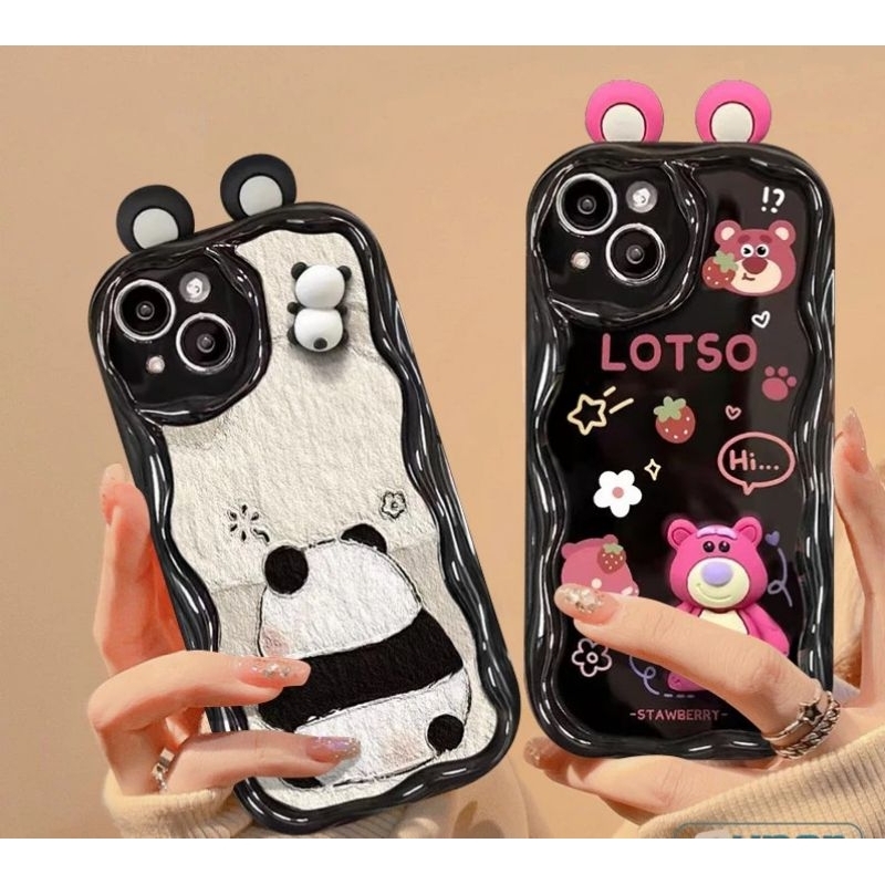 Jual Case Wave Timbul Cute Panda Lotso Xiaomi Redmi 13 A3 13c 12 12c A2