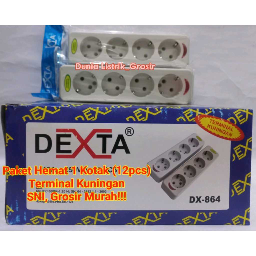Jual Paket Hemat 1 Kotak (12 Pcs) Stop Kontak Listrik Arde 4 Lubang ...