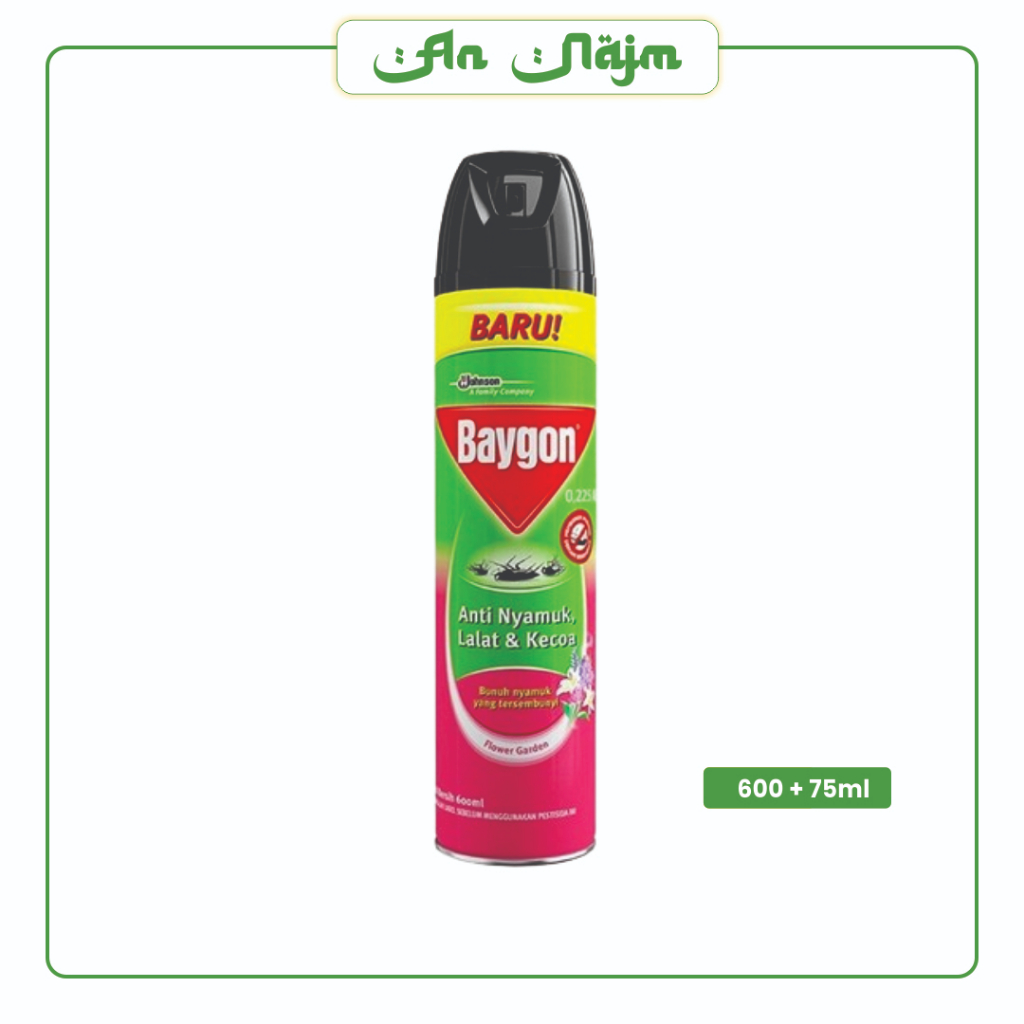 Jual Baygon Aerosol 600 + 75ml Flower Garden Ukuran Besar Paling Murah ...