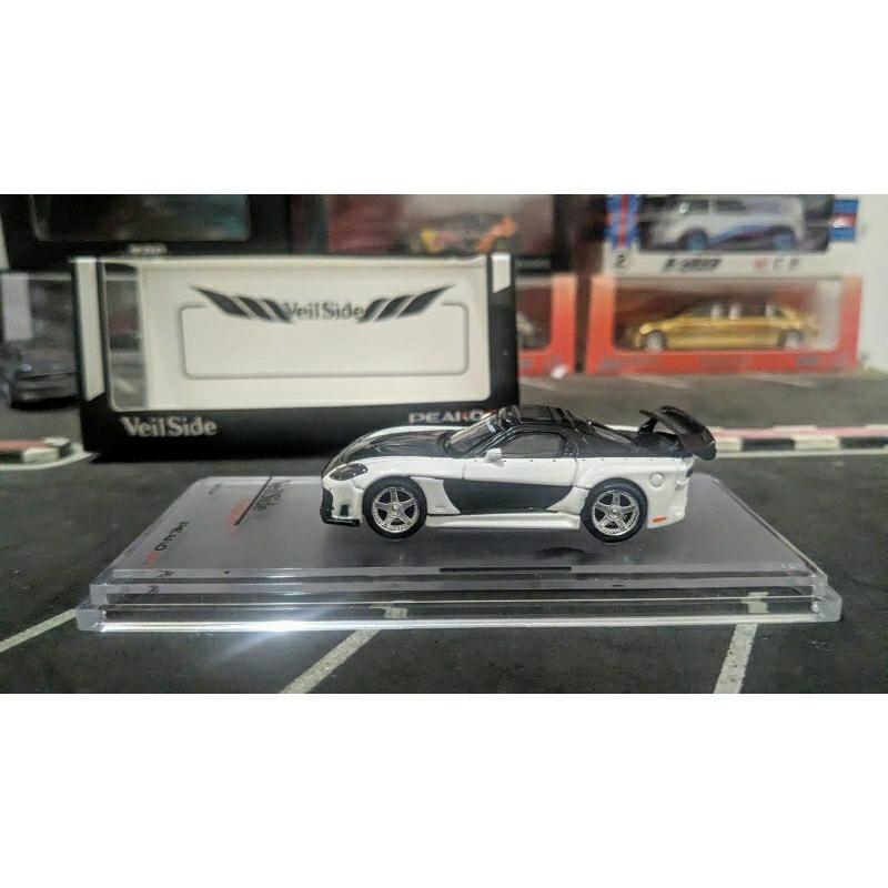 Jual Diecast Peako 64 Veilside Mazda RX7 Fortune 7 White | Shopee Indonesia