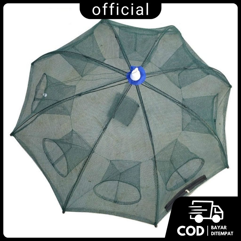 Jual Jaring Payung Bubu Jebakan Perangkap Ikan Udang Ikan Kepiting Model Payung 8 Lubang Lobang ...