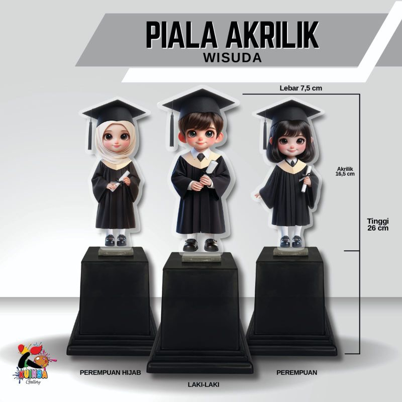 Jual Piala Akrilik Wisuda Sekolah SD TK PAUD Anak Plakat Tropi Hadiah ...