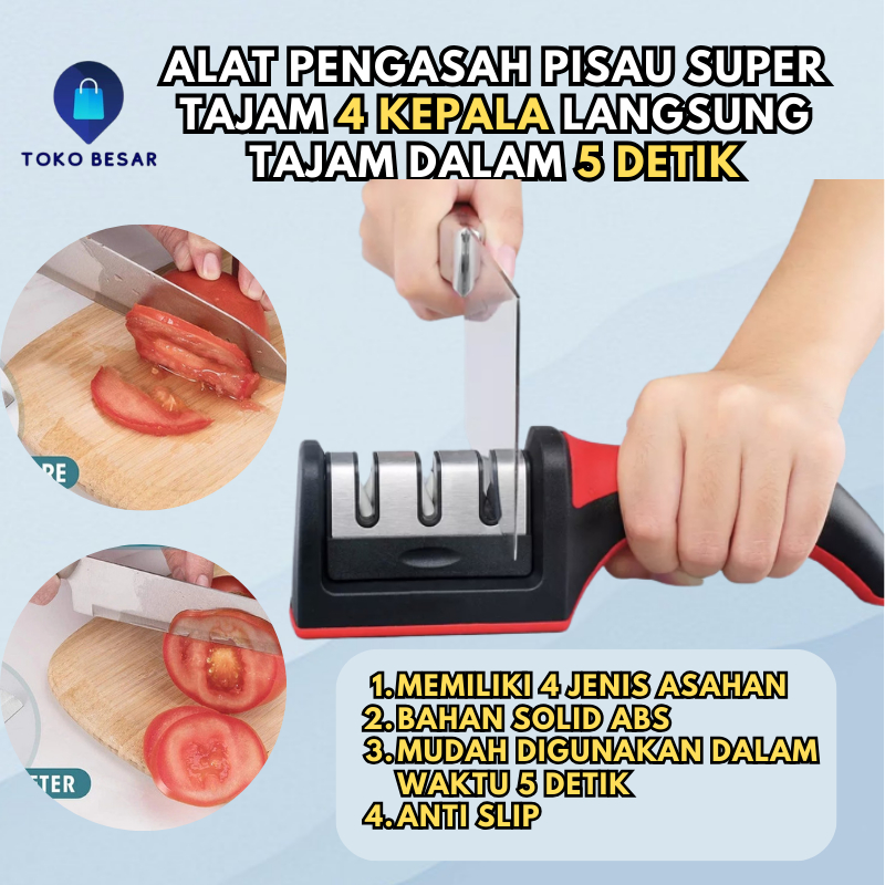 Jual Alat Pengasah Pisau Dapur Swifty Knife Sharpener Asahan Manual 4 Kepala Asahan Gunting ...
