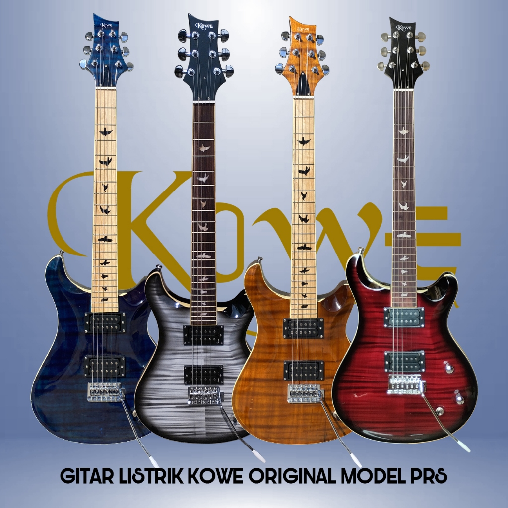 Jual Gitar Listrik Merk Kowe Model K-PRS Bergaransi Free Packing Kayu ...