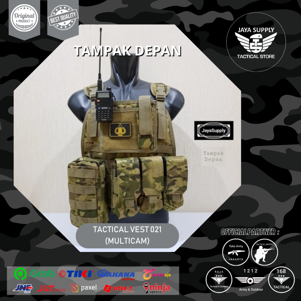 Jual Rompi Army Tactical Vest FSBE 021 - Multicam | Shopee Indonesia