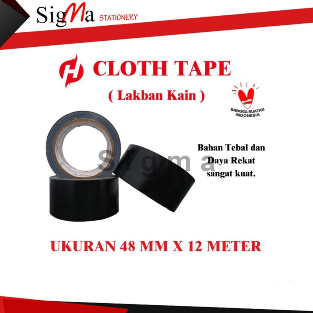 Jual Lakban Kain Hitam 2 Inch NG TAPE / Cloth Tape 2 Inch NG TAPE ...