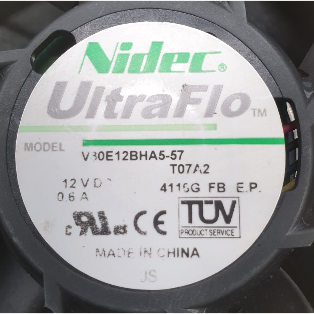 Jual fan nidec ultraflo 8 x 8 x 3,8 cm, 12 volt 0,6 Amper | Shopee ...