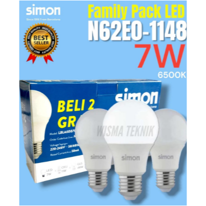 Jual Lampu Family Pack LED Bulb 7W Simon N62E0-1148 | Shopee Indonesia