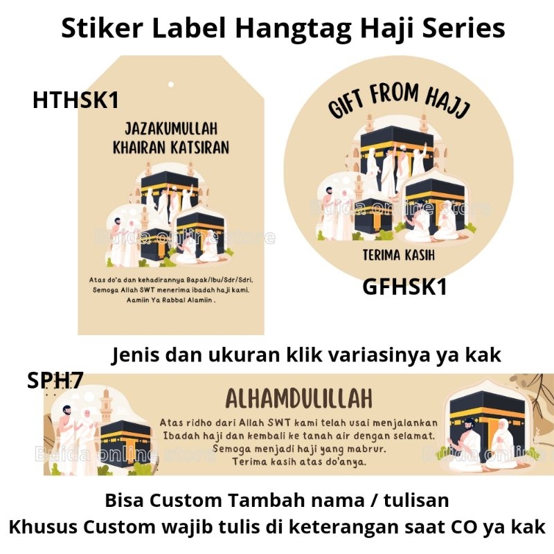 Jual Stiker Aesthetic Sticker Gift From Hajj Label Hangtag oleh-oleh ...