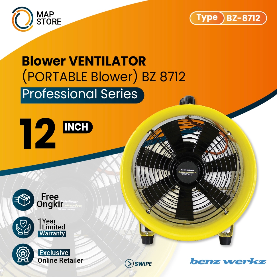 Jual Portable Ventilator 12 Inch Kipas Blower Exhaust Angin Fan 12 ...