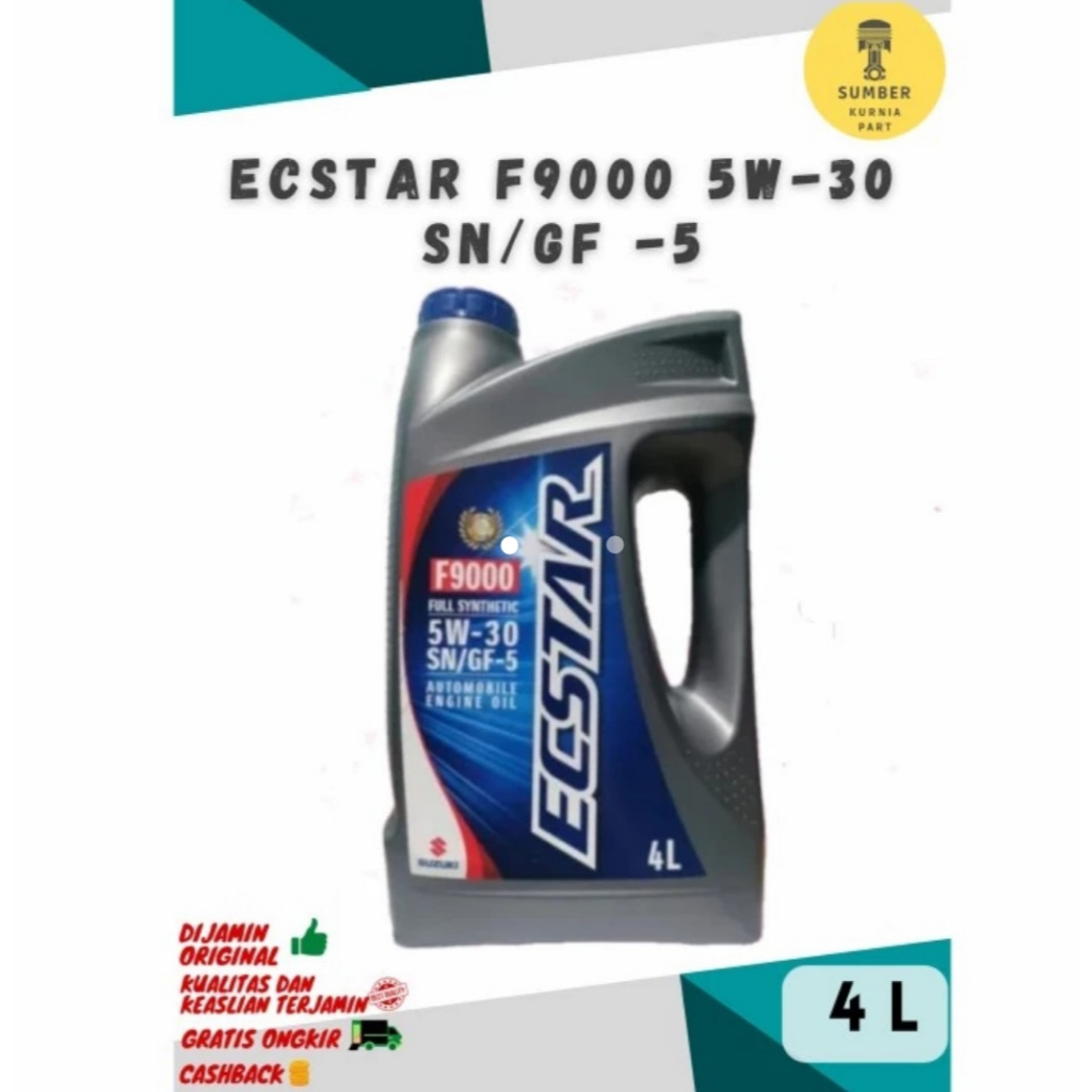 Jual oli SUZUKI ECSTAR GENUINE OIL SGO F9000 5W-30 SN/GF-5 FULL ...