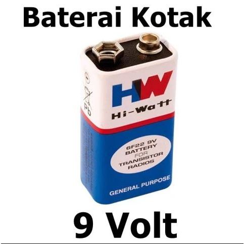Jual Battery 9V / Baterai Kotak 9V HW ( HI-WATT ) | Shopee Indonesia
