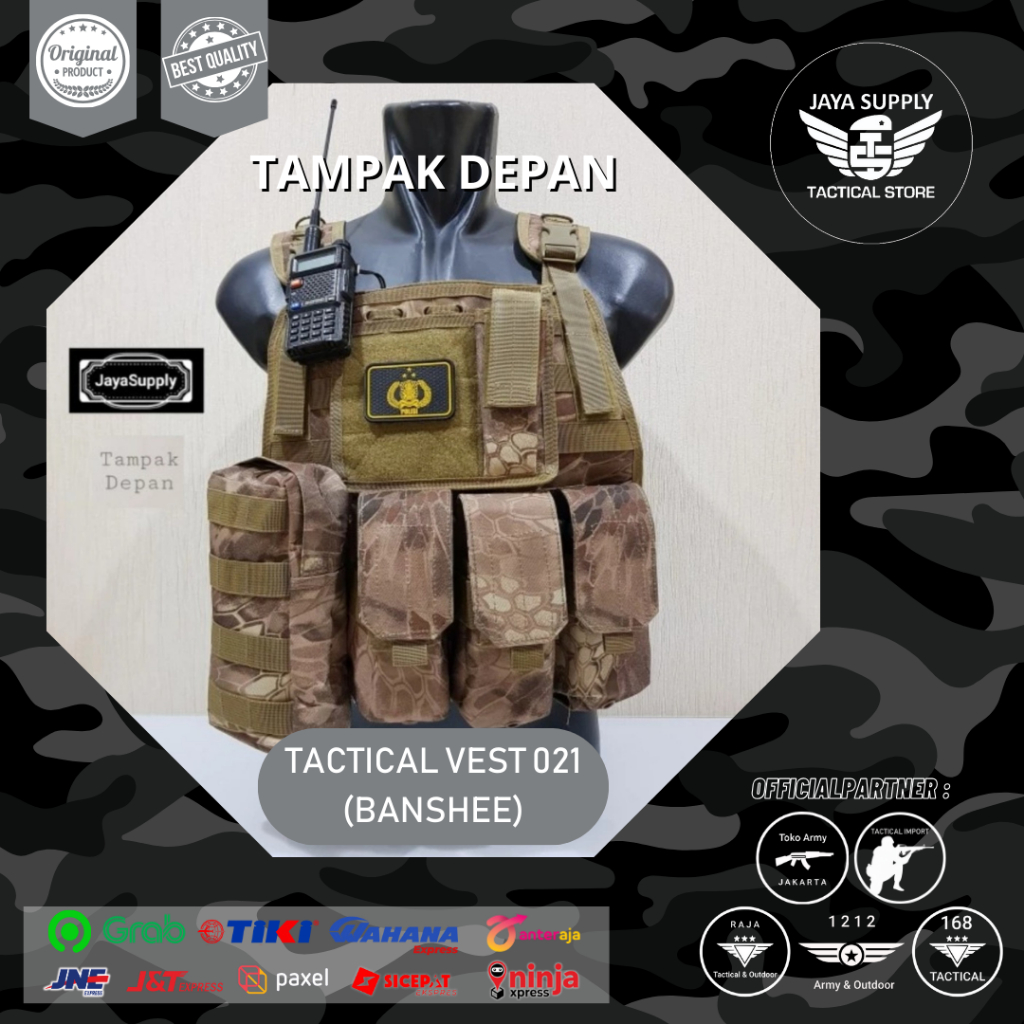 Jual Rompi Army Tactical Vest FSBE 021 - Woodland | Shopee Indonesia
