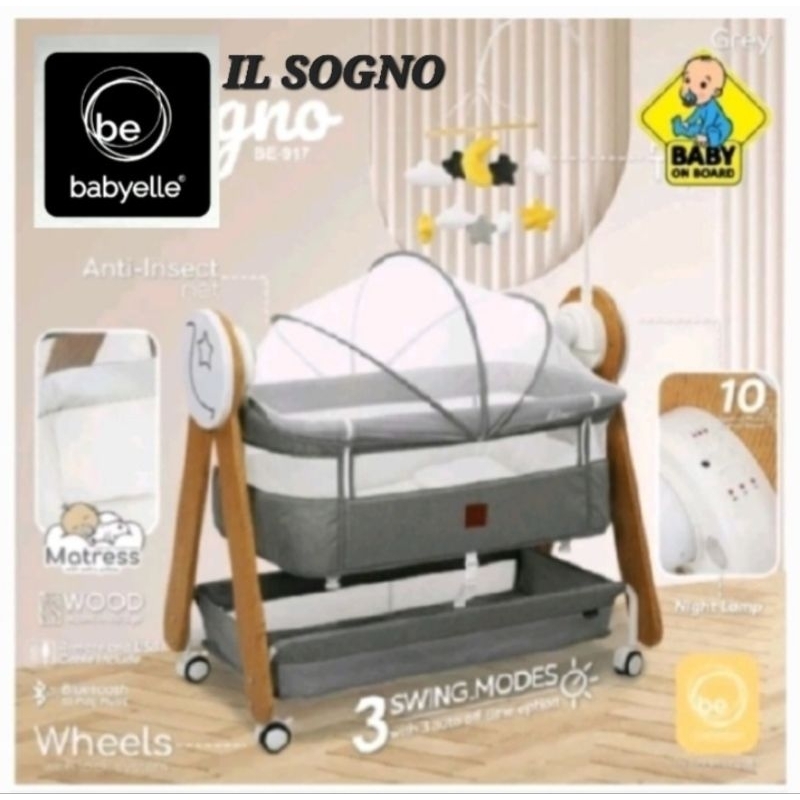 Jual Baby Box Babyelle IL Sogno BE 917 Luxurious 2in1 bassinet ...