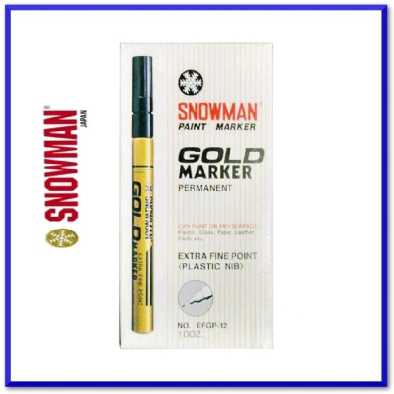 Jual Spidol Snowman Paint Marker Permanent Fine / Extra fine Emas ...