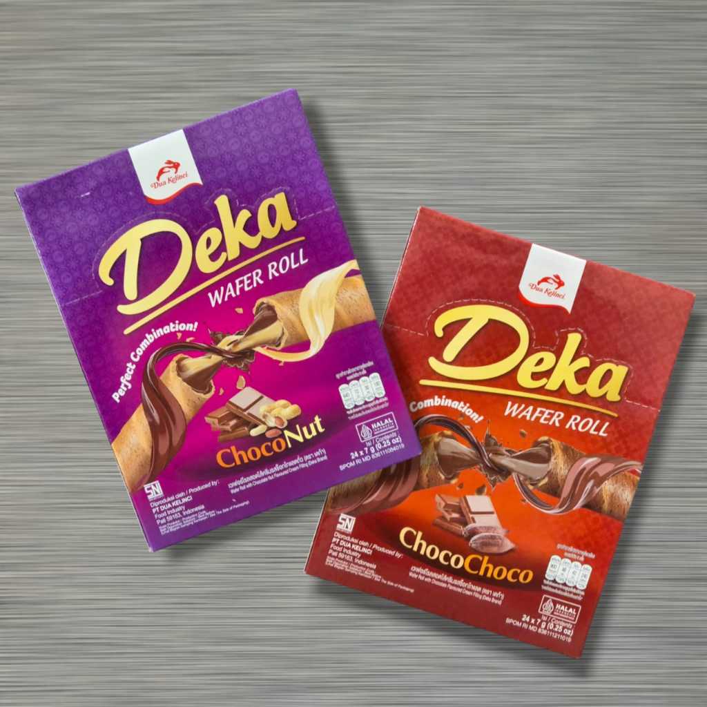 Jual Dua Kelinci Deka Wafer Roll ChocoNut ChocoChoco eceran 500 isi ...