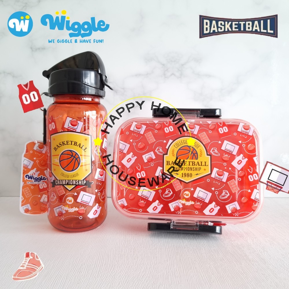 Jual WIGGLE Set Kids School Sporty Basket Kotak Bekal 750ml & Botol ...