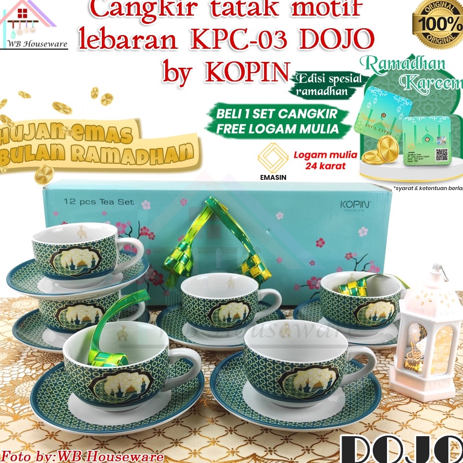 Jual Langsung Atc DOJO BY KOPIN NEW 6 pasang cangkir lebaran set lepek ...
