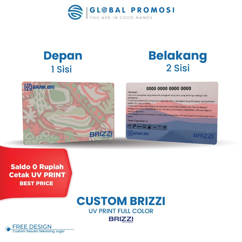 Jual Kartu Etoll BRIZZI Custom Cetak 1 & 2 Sisi - Custom Cetak Print UV ...
