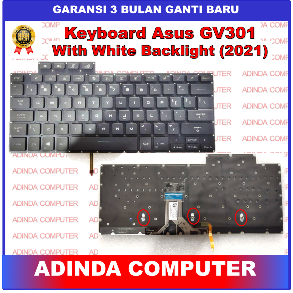 Jual Keyboard Asus ROG Flow X13 GV301 GV301QEU GV301QV GV301R Backlight ...