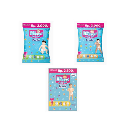 Jual WP - Pempers Baby Happy Popok Bayi Body Fit Pants M / L / XL ...